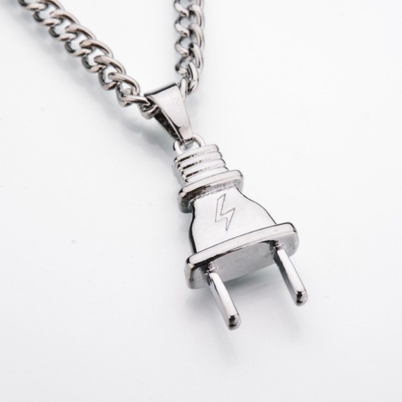 Jewelry | Electric Plug Pendant Necklace Charms Choker | Poshmark